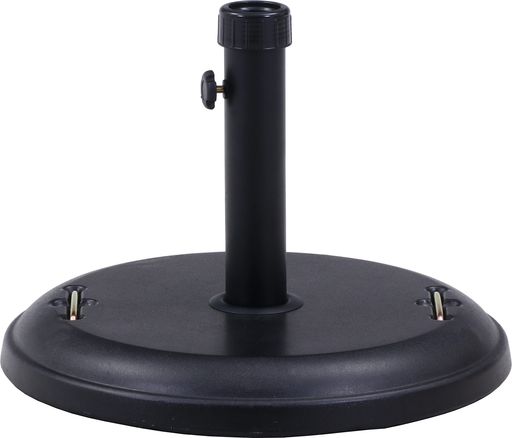 傘を固定するための重み付き。 しっかり支えるパラソルベース22kg パラソル使用時の必需品! パラソルベース本体をボルトで固定できるため、安定してご使用いただけます。 2種類のキャップを付け替えることで、内径の調節が可能。支柱径30~48m...