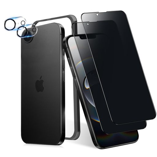 【専用設計】 iPhone16e(6.1インチ)専用。【パッケージ内容】 iPhone16e用の覗き見防止ガラスフィルム(黒縁あり)x2枚 + iPhone16e用カメラフィルムx2枚 + 貼り付けガイド枠x1個。ご注意:ご購入の際に必ず機...