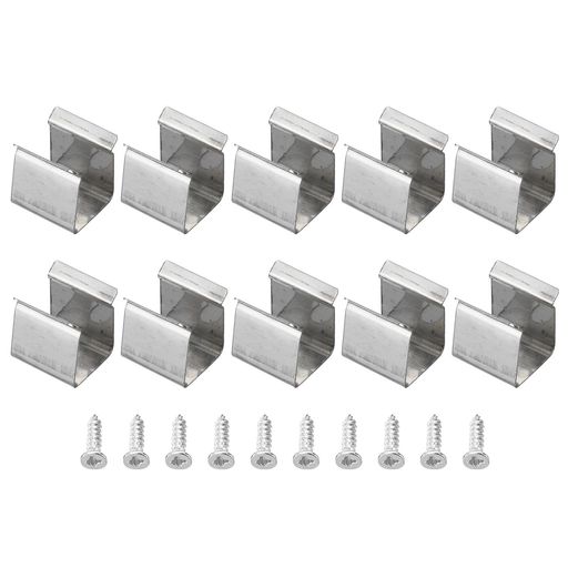 カラー: シルバー; 材質: ステンレス鋼; 合計サイズ:12mm x 13.5 mm x 11 mm/ 0.47"x0.53"x0.43"; 内幅:10.8 mm; 最適なストリップまたはケーブルのサイズ:8 mm-11 mm; 取付穴径...