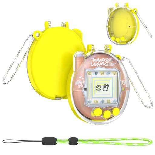 【対応機種】Tamagotchi Connection 専用。ハードケース、チェーン、ストラップがセットになっており、本体をすき間なくしっかり保護します。 【保護フィルム不要】保護フィルムの気泡問題とは無縁。頑丈な透明パネルで画面を完全に密...