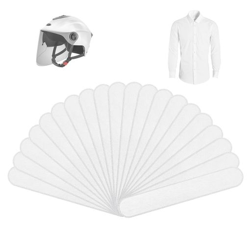 ✅【サイズ/内容量】約23.8cmx3.8cmサイズの汗取りパッドが、ホワイト20枚。帽子の汗染みや襟の黄ばみ防止に最適です。 ✅【優しい使い心地】柔らかくて快適な不織布素材を採用。通気性が良く無香料で、デリケートな肌の方や匂いが気になる方...