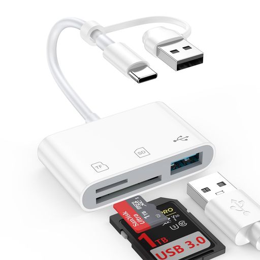 【簡単接続・OTG機能対応】3in1カードリーダーはType-C・USB-A 2種類のケーブルを備え、iPhone・iPad・Android・Windows・Macなど多彩な機器に対応し挿すだけですぐ使用可能です。OTG対応Android端...
