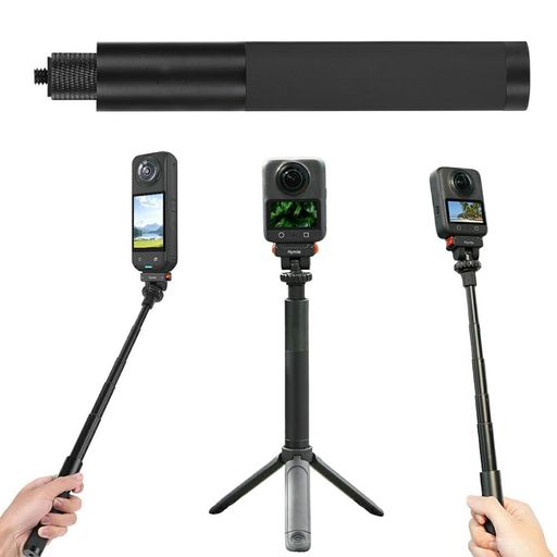 1.Osmo 360/Osmo pocket 3/Action 6/Action 5 Pro/X5/X4/Ace Pro 2/GO 3Sシリーズパノラマカメラ用ミニ自撮り棒、ユニバーサル1/4スレッドインターフェイス、幅広いデバイスと互換性...