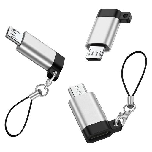 usb-c to micro usb変換アダプター 【Micro USB オス右向き矢印USB C メス変換】USB Type Cケーブルしかない場合、本製品を使用して、接続するだけであらゆる設定が不要となりスマーホとタブレットなどUSB ...