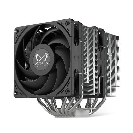 ツインタワー型クーラーでありながら、高さを抑えた全高155mmのコンパクト設計 6mm径x6本のヒートパイプと2つのブロックに受熱するツインタワー設計により、ハイエンドクラスの性能を実現 ヒートシンクのトップ部はカバーを省略し、ブラックフィ...