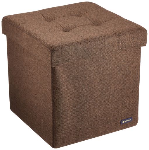サイズ:30x30x30cm 腰掛けとして便利なスツール ソファのオットマンとしてもおすすめ 内側は収納スペースで、散らかる小物もスッキリ収納 ポリエステル(麻風素材)繊維板・不織布・ウレタンフォーム