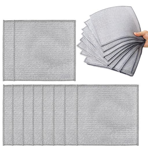 【サイズ】20*20cm。単層。 【材質】高密度金属銀糸と環境保護繊維の混紡技術を用いて製造し、隙間に深く入り込んで油汚れ、水垢、焦げなどの頑固な汚れを簡単に崩壊させる。 【表面を傷つけない】銀糸は柔らかくて手を刺さず、ガラス、セラミックス...