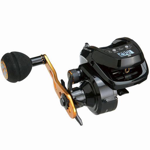 右ハンドル仕様 / 自重:358g / ギア比4.8:1 最大ライン巻取:60cm / 最大ドラグ力:9kg / ラインキャパシティ:PE3号(200m) デジタルラインカウンター搭載 / 搭載使用電池:型番CR2032(交換可能) / 船...