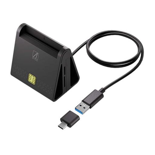 パソコンとの接続 : USB A(TypeC変換付属) 電源 : USBバスパワー(約100mA) 対応メディア : SD / MicroSDカード(排他仕様) 対応カード : ISO7816準拠接触型ICカード※動作確認済:マイナンバーカ...