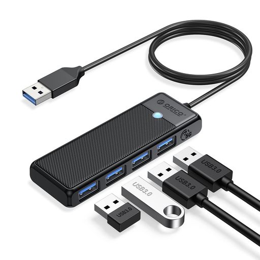 ORICO USB3.0 ハブ 4ポート バスパワー コンパクト 軽量 5Gbps高速転送 usb hub 拡張 ノートPC対応 Windows/Mac OS/Android/Linux/ChromeBook/iPad Pro/Surfac...