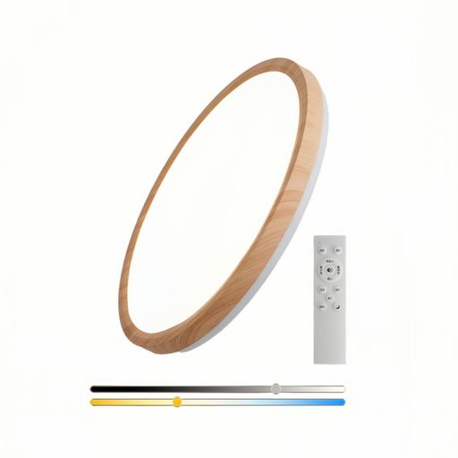【ナチュラルな木目調デザインでお部屋の雰囲気を格上げ】 直径40CMのシンプルで洗練された木目調LEDシーリングライトは、温かみのある質感が北欧風・和風・モダンなインテリアに自然に溶け込みます。3960ルーメンの明るさで8畳~10畳の空間を...