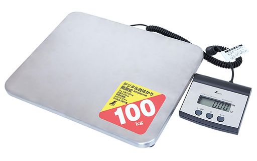 最大計量容量: ひょう量100kgまで測定可能なデジタル台はかりです 本体サイズ: 本体291x276x34mm、操作部120x108x55mmのコンパクト設計 使用範囲: 0.5~100kg 目盛:0.05kg 測定精度: プラスマイナス...