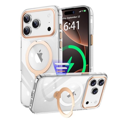 【カメラコントロールカバー&amp;対応機種】iPhone17Promax用ケース 6.9インチ[マグセーフ対応]。 360度回転リングスタンド・カメラレンズ保護・スクリーン保護・カメラコントロールボタンカバー・折りたたみリングなど機能が付...