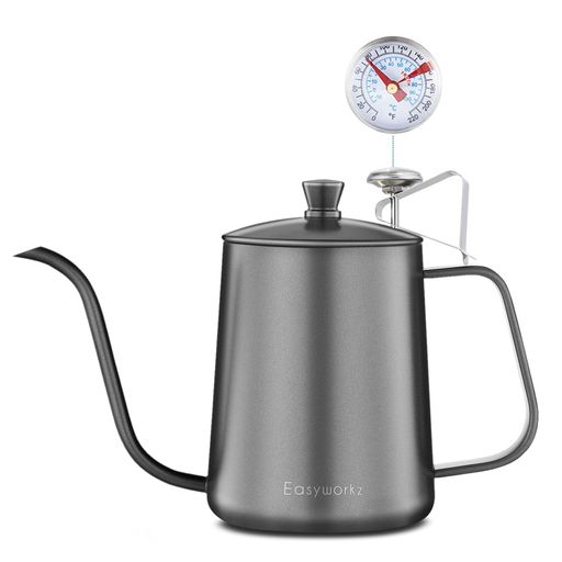 精密注湯:コーヒーやお茶を淹れるまでの水の流れを簡単に制御できるように設計されたグースネックスパウト。初心者でも簡単に操作できます。水の流れを簡単に制御し、水をスムーズで途切れないようにします。 優れたデザイン:人間工学に基づいた耳の形のハ...