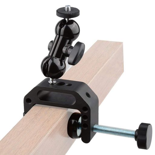 クランプの拡張範囲: 3mm ~42mmまで、ネジ間の円心距離:9mm &amp;18mm 、RED配置に適用しています。 両端オス1/4"-20付きボールヘッドがあり、360度回転自由に傾斜可能(モニターが含まれない) 材質:アルミニウム...