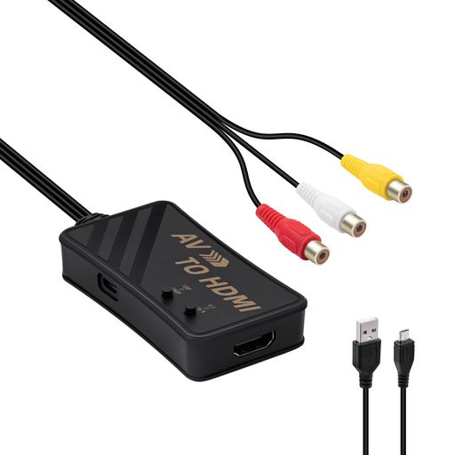 TV RCAtoHDMI変換&amp;対応機種:RCAコンポジット(赤、白、黄)入力をHDMI720P/1080P出力に変換し、HDTVに表示してゲームプレイを楽しめます。SFC/N64/GC/MD/PS123/SS/DC/PSP1000/...