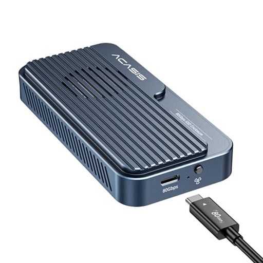 【アップグレードされた80GbpsSSDエンクロージャ】高度なJHL9480チップにより、このエンクロージャーはPCIe5.0SSDとほとんどのノートパソコンをサポートし、Thunderboltデバイス全体で高速で安定した将来性のあるパフォ...
