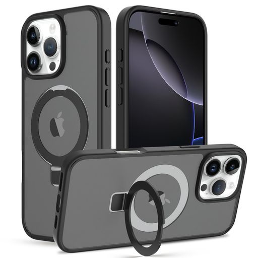 【対応電話モデル】iPhone16ProMaxケースMagSafe対応・スタンド機能スマホケース。 【MagSafe対応・超強磁力】1900gの吸着力を備えた強力な内蔵磁石により、吸着力を高めて、安定感をアップしてエネ損失なしの快速ワイヤレ...