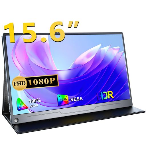 ビジネス ✅【ケーブル1本だけで接続&amp;スピーカー内蔵】✅標準HDMI、全機能Type-C二つ、豊富な入力端子をもって多様な接続方法を実現。(市販の90%のデバイスの調査によると、UPERFECT15.6インチモニターは標準HDMI端...