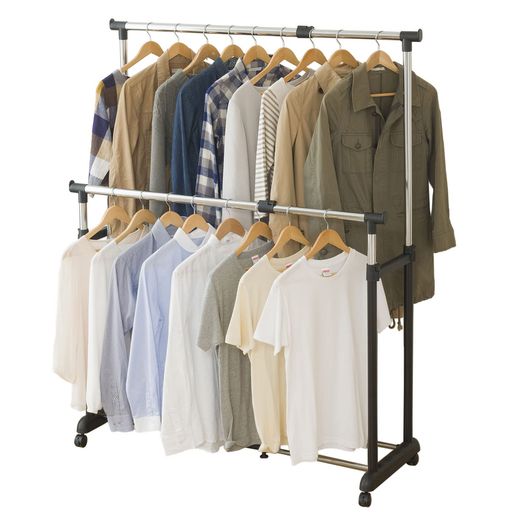 サイズ:幅91~124x奥行44.5x高さ90~156cm 全体耐荷重20kg キャスター付き