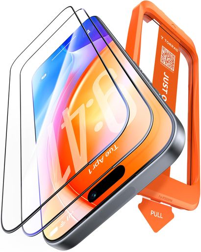 【専用設計】ForiPhone17ガラスフィルム(6.3インチ)重量:15.1g(1枚)/入数:2枚エッジ部分の耐破損性能(加圧試験):200N以上全面保護の耐破損性能(落球試験):231cm/64g 【航空宇宙技術採用!231cm落下耐衝...