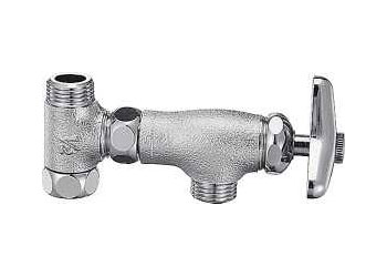 &nbsp; &nbsp; ■ 台所・洗面台・トイレ等に使われている止水栓から、新たに別方向へ分岐する場合に使う、アングル分岐水栓です。分岐後すぐ上か下方向に曲げる場合に便利な形状です。 ■ 片ナットチーズと片ナットバルブの組合わせで、供回...