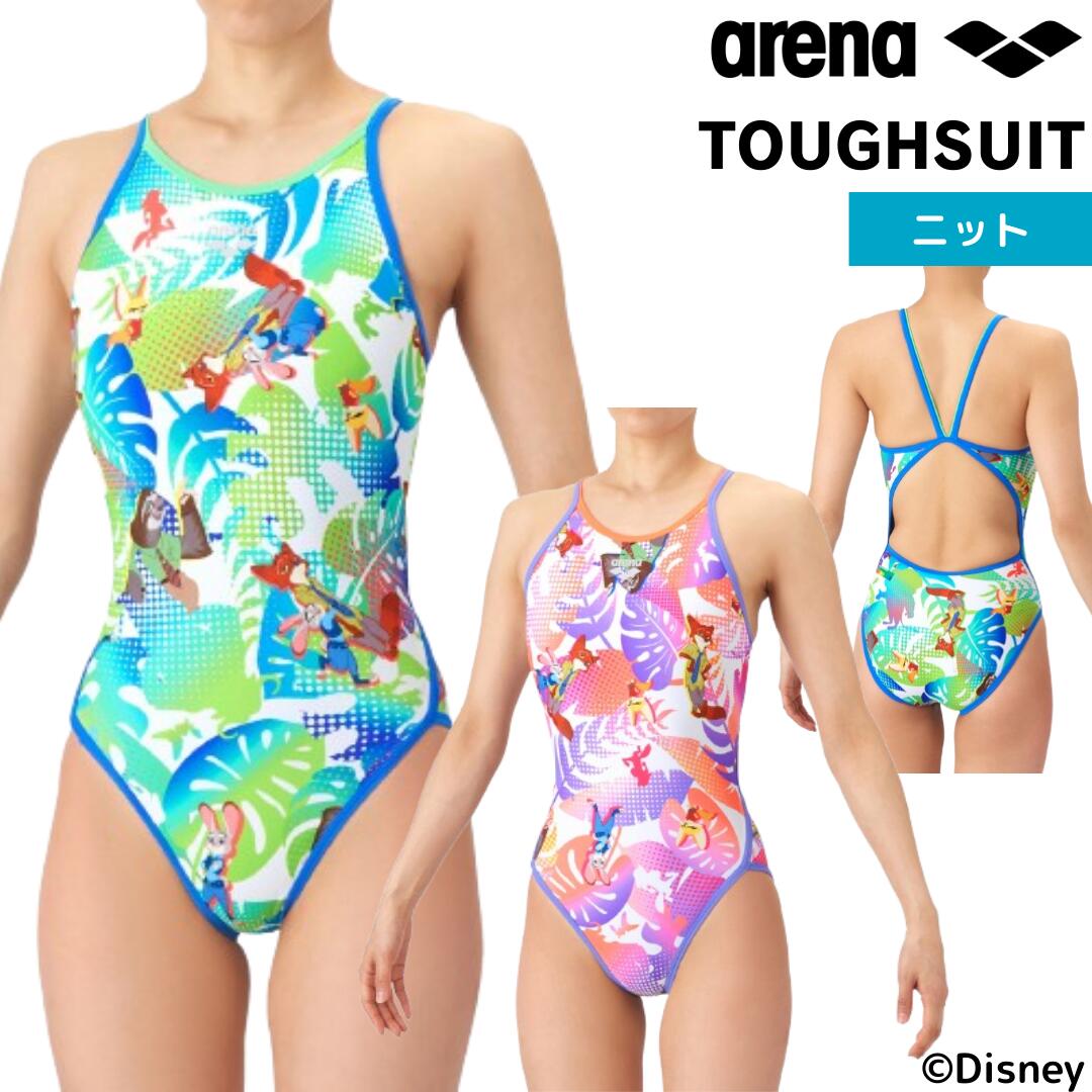 耐久性に優れた TOUGHSUIT（タフスーツ）シリーズの Disney（ディズニー）デザインモデル。 環境に配慮したリサイクルポリエステル素材を使用しており、塩素に強く長持ちするため、大会に向けて練習を重ねる頻度が高いスイマーにおすすめの...