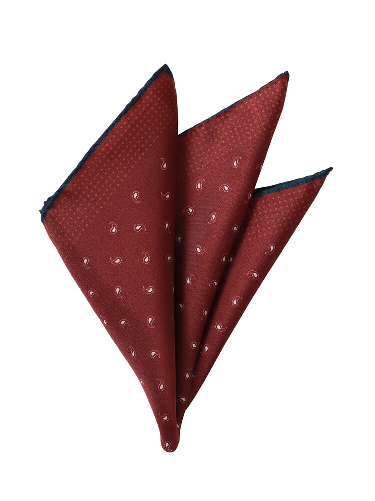 上質なシルク生地に、クラシックな小紋風のペイズリープリントを施したポケットチーフです。・縁取り部分には繊細なドットプリント。挿し方次第で多様な魅せ方が叶います・縫製仕上げは手巻き風に見える特殊ミシンを採用し、高級感ある仕上がりに・ネクタイと...