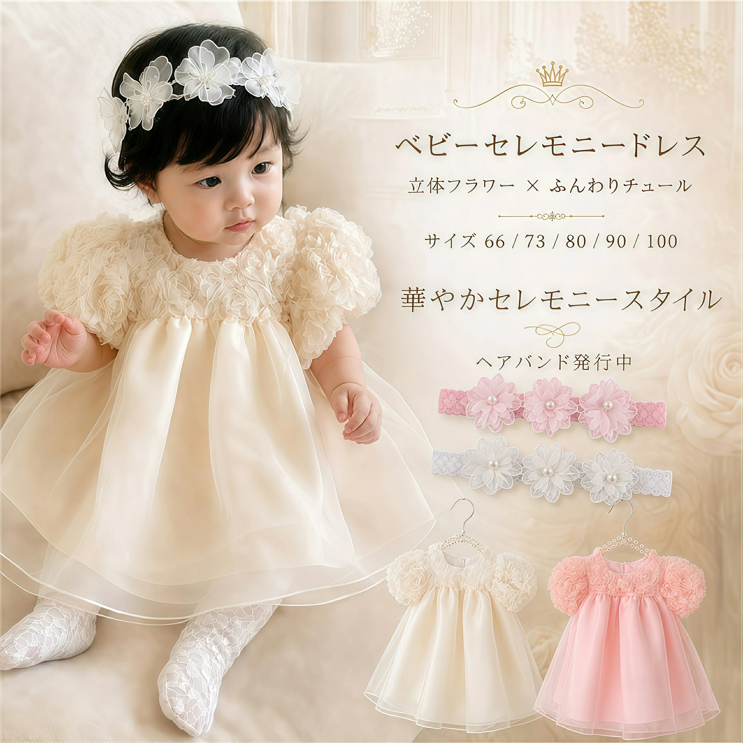 状態新品商品内容ワンピースのみカラー（写真とおり）生産国中国サイズ66（3-6ヶ月）：おすすめ身長：60-65cmおすすめ体重：5-7kg73（6-9ヶ月）：おすすめ身長：65-70cm おすすめ体重：7-9kg80（9-12ヶ月）：おすす...