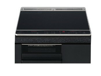 KZ-N1H6AK IHクッキングヒーター Nシリーズ 幅60cm 2口IH+ラジエント 鉄・ステンレス対応 無水両面焼きグリル（グリル皿方式） トップ：ブラック 本体：ブラック