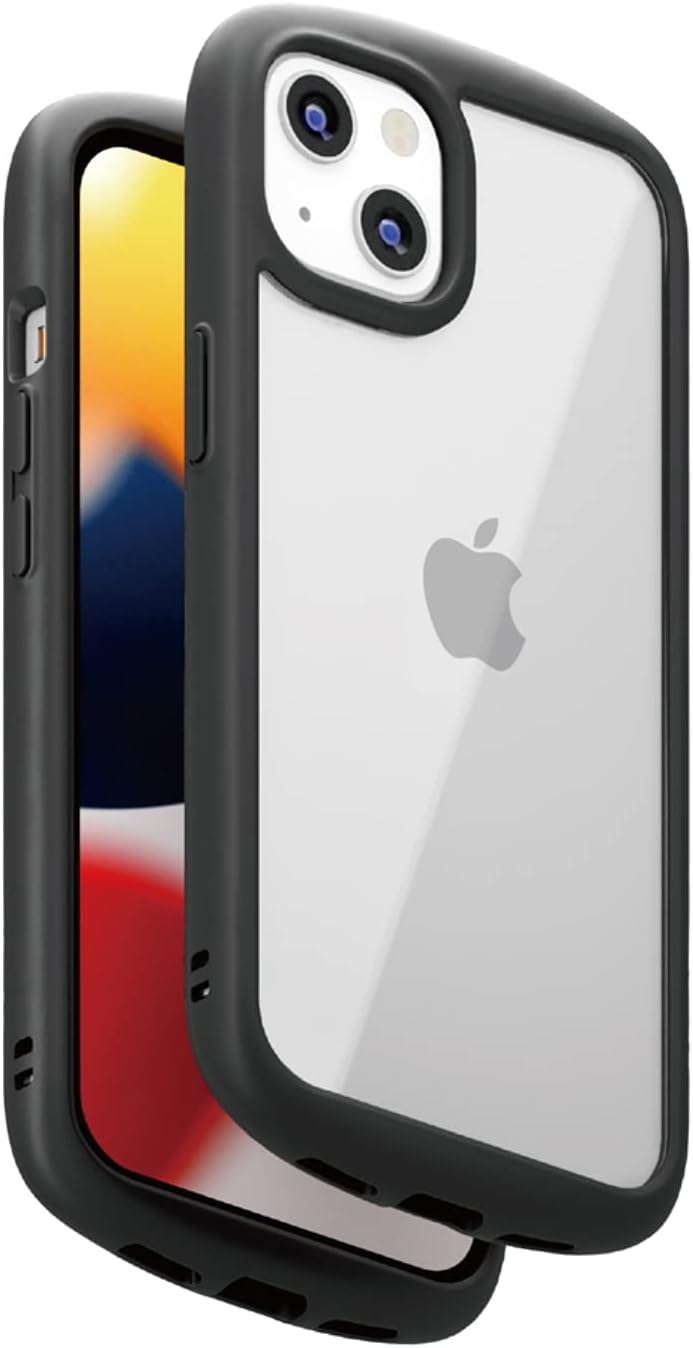 Premium Style iPhone 13用 ガラスタフケース ラウンドタイプ ブラック PG-21KGT01BK 背面にシールや写真を入れて自分好みにカスタマイズすることが 出来るiPhone 13用 ガラスタフケース ラウンドタイプ...
