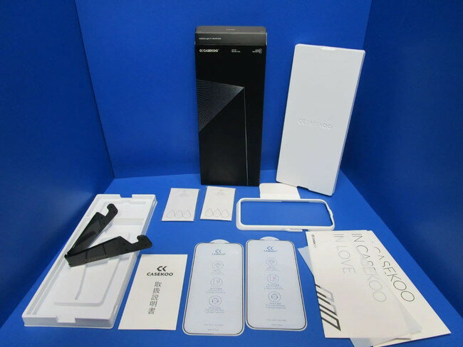 CASEKOO iPhone14 iPhone13 Pro iPhone13 6.1インチ ガラスフィルム フィルムは2枚入り 貼り付けガイド付き スマホスタンド 対応機種 6.1インチ兼用 iPhone14 iPhone13 Pro iP...