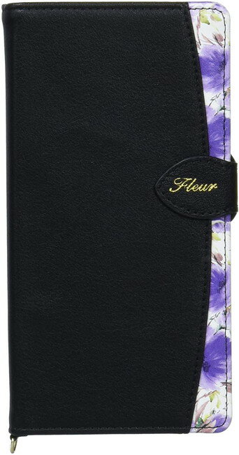 Natural Design ナチュラルデザイン 対応機種　iPhone8PLUS iPhone7PLUS （5.5インチ）兼用 ボタニカル柄で華やかに表の曲線から覗く上品花柄ケース ハンドストラップ付属 カードポケット スタンド機能スマホ...