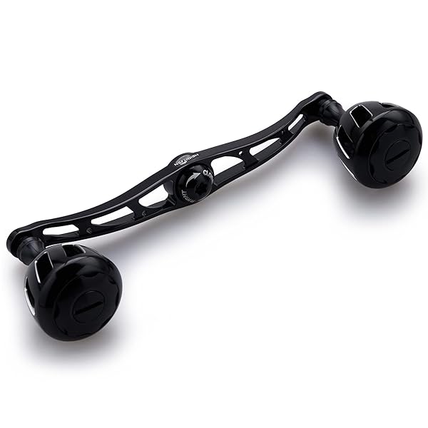 HEIGHTEN 130/120mm リール ハンドル 32mmノブ搭載 シマノ ダイワ アブガルシア 通用 ベイトリール 用 Wheel Series (ブラック) (525)ブランドHEIGHTEN色ブラックモデルACH120130商品...