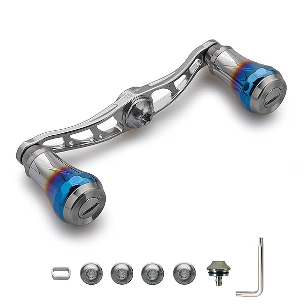 HEIGHTEN V2.0 90mm/105mm/115mm ベイト リール ハンドル シマノ(shimano) ダイワ(daiwa) アブガルシア(abu) 通用 ベイトリール 用 航空アルミ製 Aurora Series (V2.0-9...