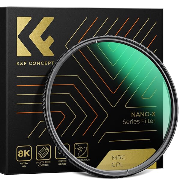 K&F Concept 67mm PLフィルター 日本製AGC光学ガラス HD超解像力 高透過率 低い反射率 28層ナノコーティング サーキュラー コントラスト 反射調整 撥水防塵キズ防止 円偏光フィルター（NANO-Xシリーズ）【メーカー...