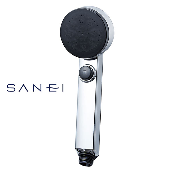 ・手元で簡単にシャワーをストップできるので節水 ・勢いよく水が噴射 ・ヘッドのシャワー板が外せてお手入れ楽ちん ・工事不要 付属品：シャワーヘッドアダプター2付 材質：ABS樹脂 商品サイズ：ヘッド幅7cm×縦18.7cm×奥行13.4cm