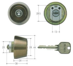 MIWA U9シリンダー LZ-1タイプ【MCY-120】カギ違い数は150,994,994通り。ピッキング対策にロータリータンブラーとロッキングバーを採用し、従来品ディスクシリンダー(廃番製品)から防犯性能が向上。<商品詳細>...
