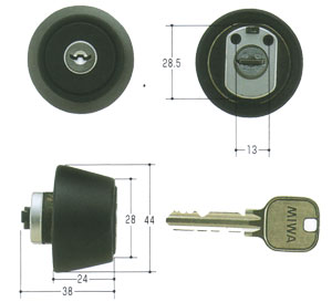MIWA U9シリンダー LZ-1タイプ【MCY-121】カギ違い数は150,994,994通り。ピッキング対策にロータリータンブラーとロッキングバーを採用し、従来品ディスクシリンダー(廃番製品)から防犯性能が向上。&nbsp;<商品...