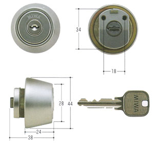 MIWA U9シリンダー LZ-2タイプ【MCY-122】カギ違い数は150,994,994通り。ピッキング対策にロータリータンブラーとロッキングバーを採用し、従来品ディスクシリンダー(廃番製品)から防犯性能が向上。<商品詳細>...