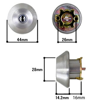 TOSTEM(トステム) SHOWA 玄関 リジェーロV 交換WN（WS）シリンダー 4023 シリンダー：SHOWA WS シリンダー 付属キー：5本