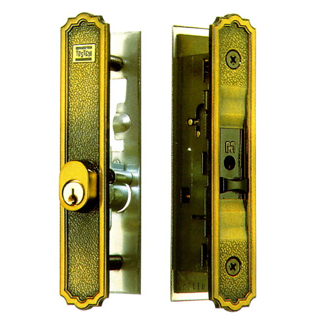 TOSTEM 引戸錠 召合せ SMKH-50B主に、TOSTEMの玄関引戸に使用されている召合錠です。※必ず、ご注文前に、画像と商品詳細から形状をご確認下さい。 <商品詳細>◆キー本数3本付属◆形式召合錠(内外)◆締り/内部操作...