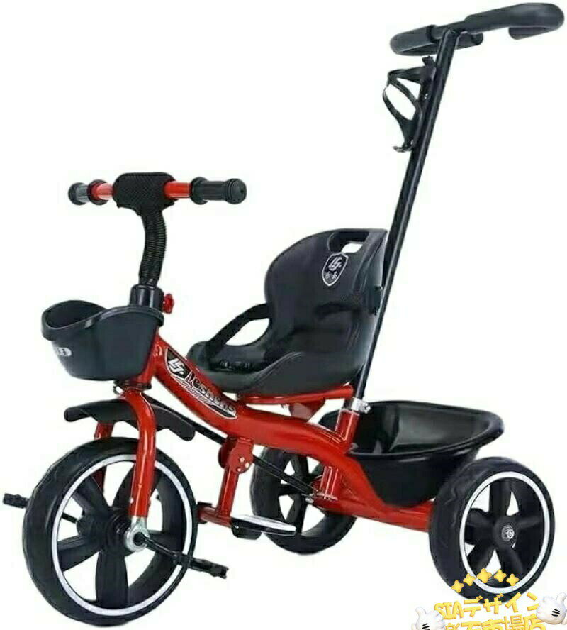 三輪車 押し車 かじ付 子供用三輪車 おもちゃ ゲーム 人気 レッド ブルー オレンジ