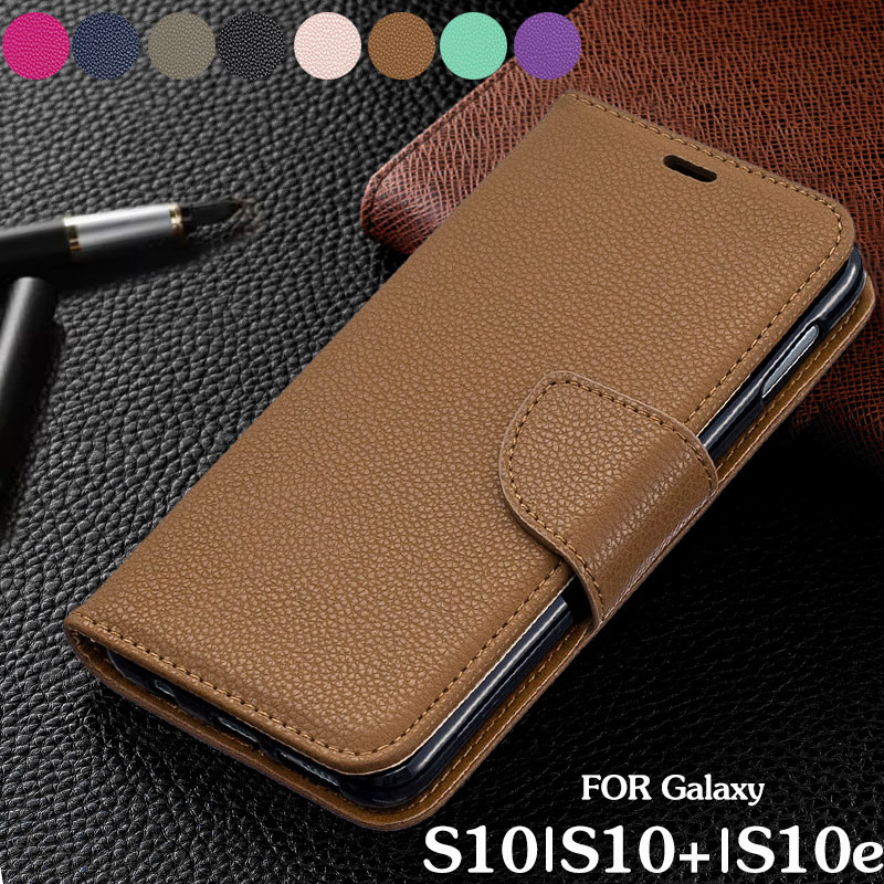 ○対応機種： Galaxy S10 Galaxy S10+ Galaxy S10e ○素材：PUレザー+TPU ○カラー：ブラウン/ミント/ピンク/パープル/グレー/ローズ/ネイビー/ブラック 8色のカラーバリエーションよりお選びいただけま...