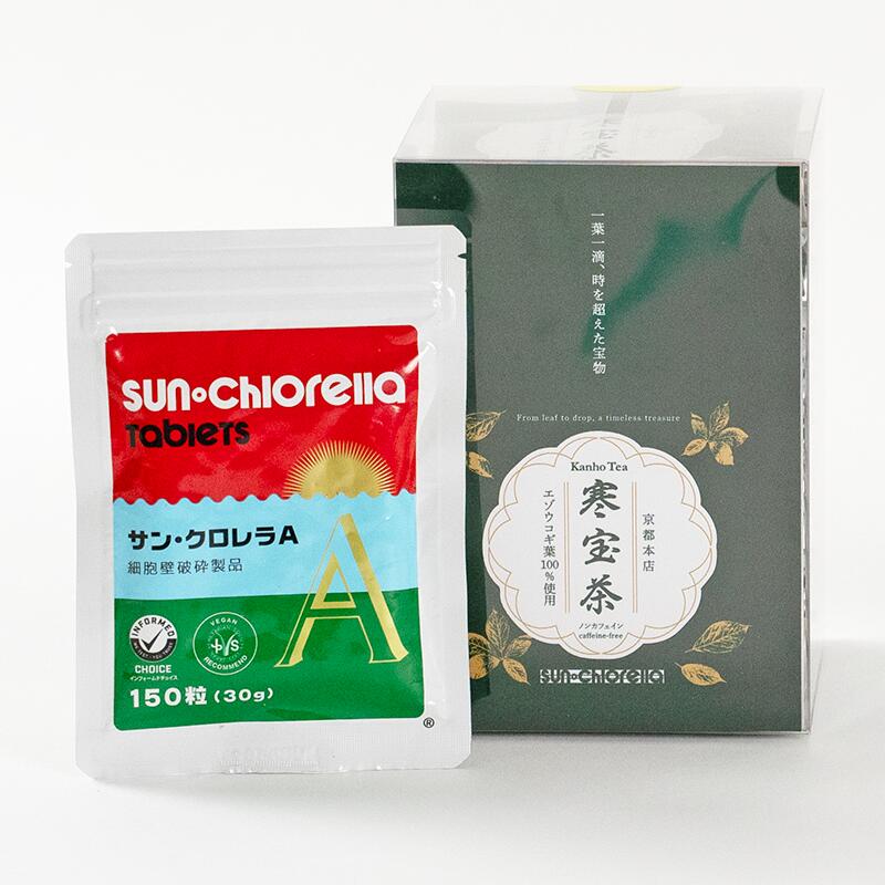 商品詳細 商品名 寒宝茶／サン・クロレラA（粒） サン・クロレラAの成分 水分/脂質/たんぱく質/糖質/食物繊維/灰分/カルシウム/鉄/マグネシウム/亜鉛/銅/カリウム/ナトリウム/リン/葉緑素/カロテン/ビタミンB1/ビタミンB2/ビタミ...