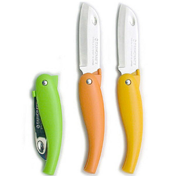 【楽天市場】【サンクラフト】 折込フルーツナイフ 全3色 FC-104-106 [折りたたみ 果物ナイフ 行楽・旅行・トラベル ステンレス ...