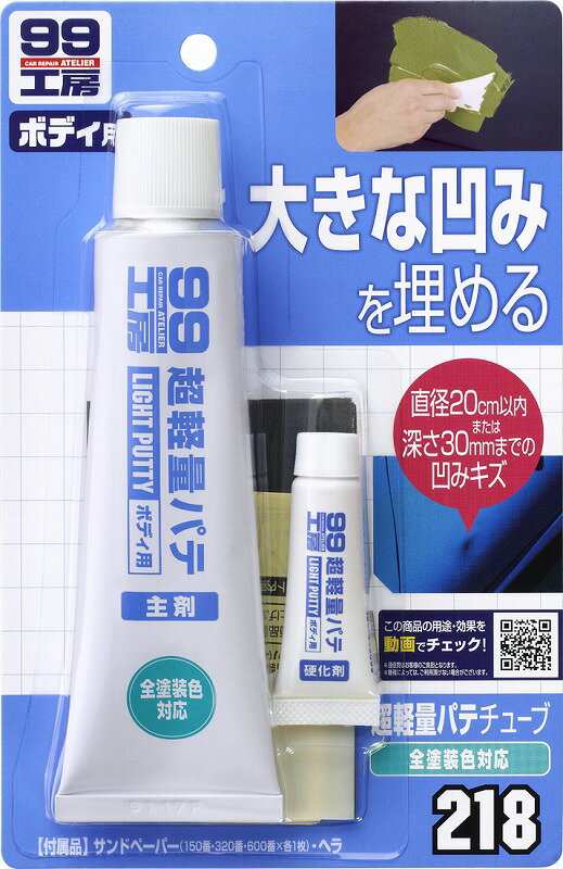 深さ30mmまでの大きな凹みを埋めることができる厚づけパテ。 第2類引火性固体