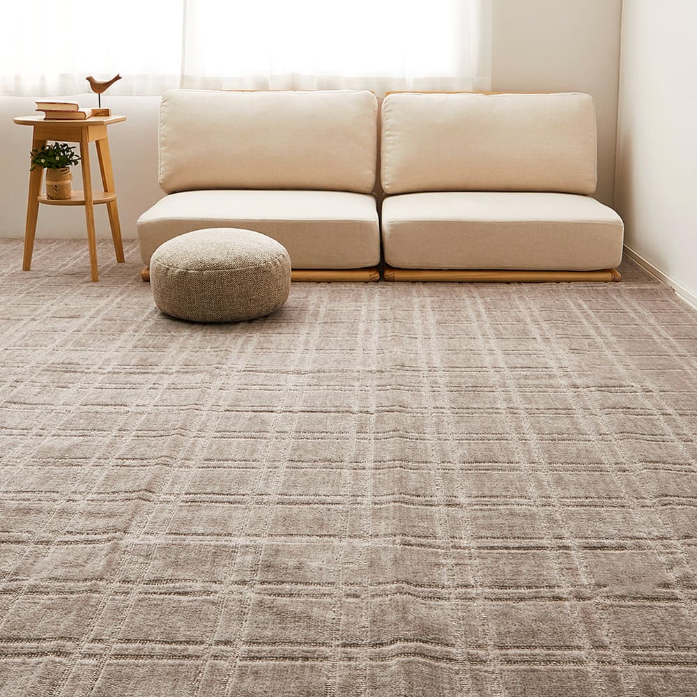 商品説明(製品の特徴)敷き詰めても中敷でもつかえる抗菌機能付きデザインカーペット。ローループ＆ハイカットで2パターンの肌触りを味わえるのが特徴。高級感があり、ペットやお子様のいるご家庭におススメです。サイズ191×191カラーグレー使用上の...