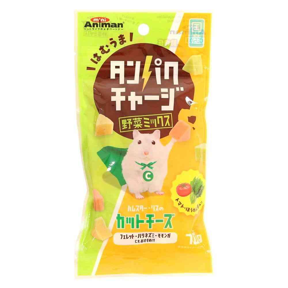 商品説明(製品の特徴)●チーズをたっぷり使い、ハムスター、リスが手に持って食べやすい大きさにカット！●人間用のプロセスチーズ（※日本食品標準成分表2015）に比べて、塩分を約20％カットしています。●骨や歯の形成成分であるカルシウムを2倍に...