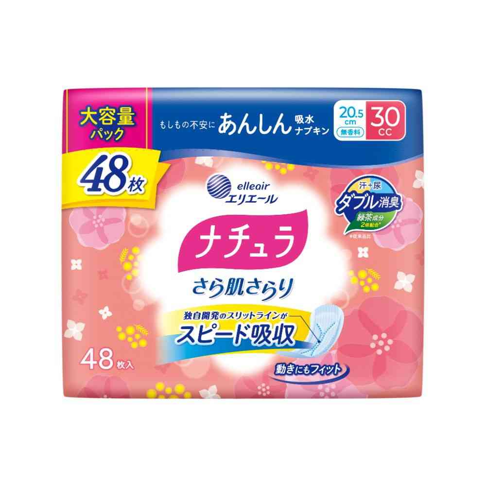 ■商品説明(製品の特徴)もしもの不安に、あんしんスピード吸収でさらっと快適！●独自開発のスリットラインがスピード吸収。●水分も素早く吸引。さらっとした肌ざわり。●緑茶成分2倍配合※。汗と尿のニオイをダブル消臭。●全面通気性バックシートでムレ...